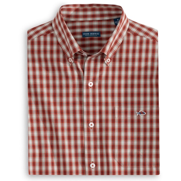 Fish Hippie | Shirts | Fish Hippie Shuckerhut Plaid Shirt Brick Xxl ...